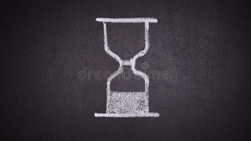Loop Animation of Hourglass Spinning in Top Left Corner of Blackboard ...