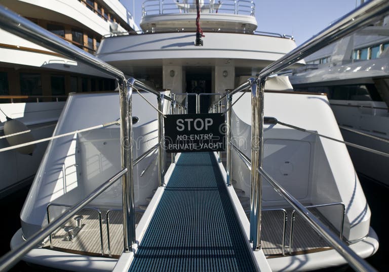 Stop, No Entry, Private Yacht! Stock Photo - Image of monaco, carlo ...