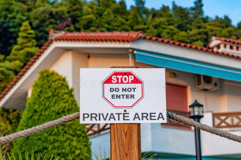 Do Not Enter, Private Property, Information Sign On White Background ...