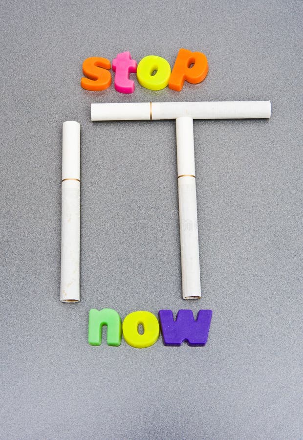 Stop it Now: Smoking and Health Risk.. Stock Image - Image of ...