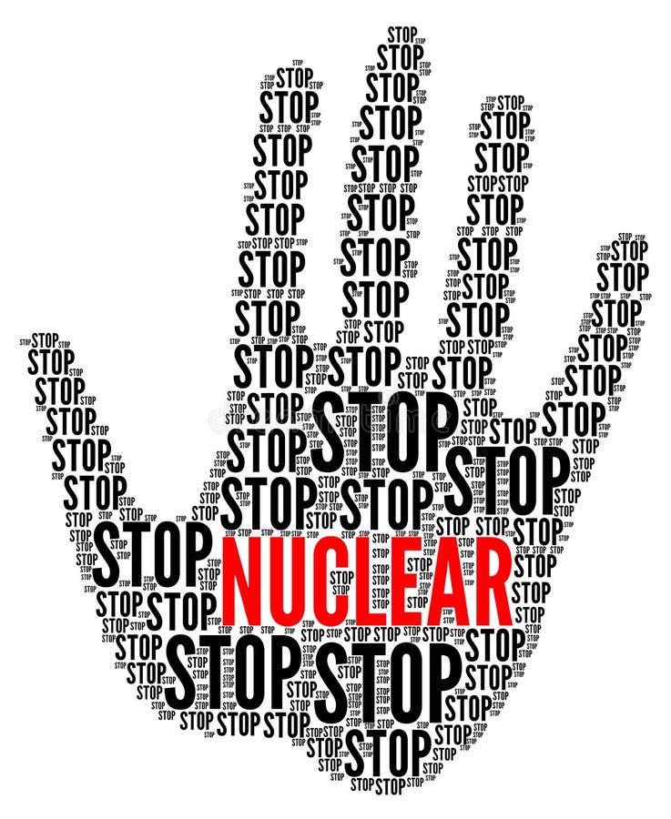 Stop nuclear symbol icon stock illustration. Illustration of army ...