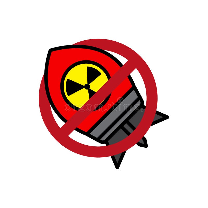 Stop War. Nuclear Explosion is Prohibited Stock Vector - Illustration ...