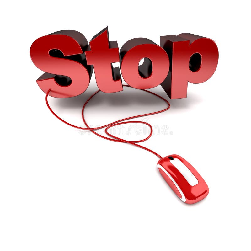 Stop online stock illustration. Illustration of abort - 16063224