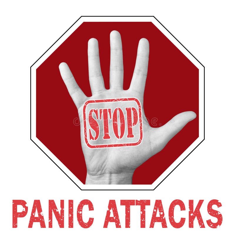 Stop Panic. Text on a Yellow Background with Signs. Banner Design ...