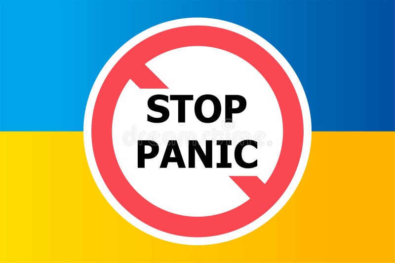 Stop Panic Flat Vector Illustration Stock Vector - Illustration of ...