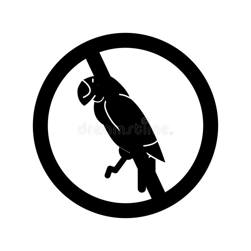 Sign stop no parrot stock vector. Illustration of graphic - 9653106
