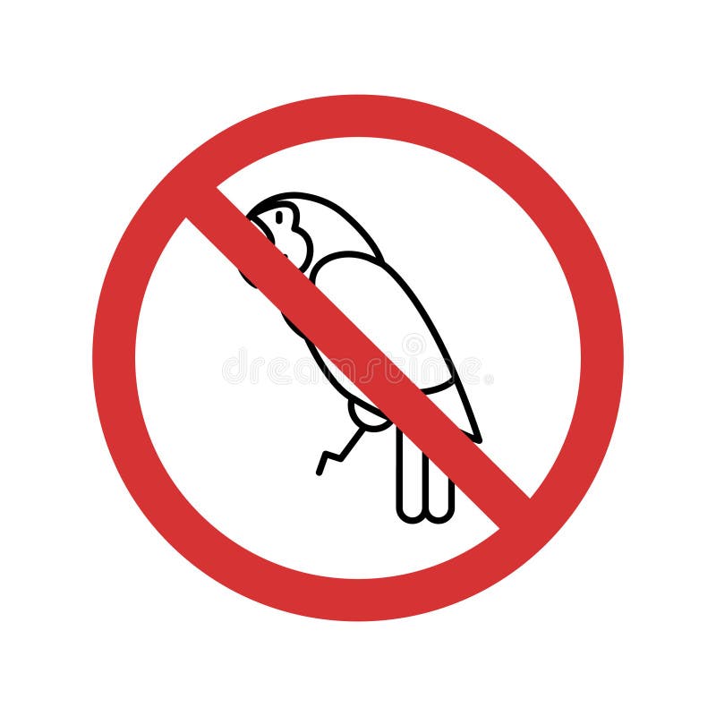 Sign stop no parrot stock vector. Illustration of graphic - 9653106