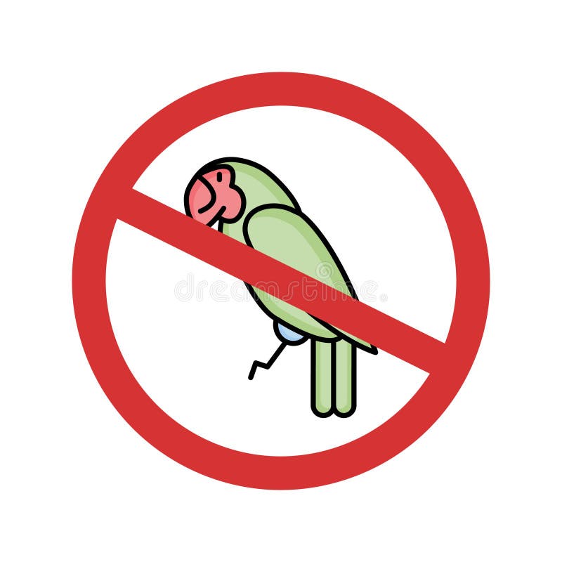 Sign stop no parrot stock vector. Illustration of graphic - 9653106