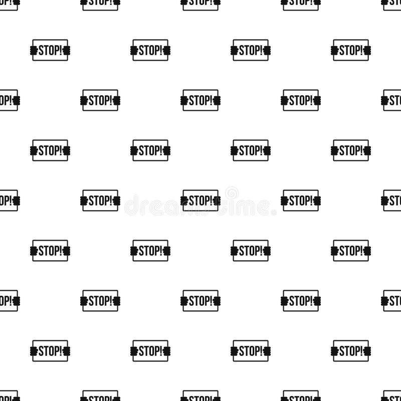 Stop pattern vector stock vector. Illustration of accident - 91195443