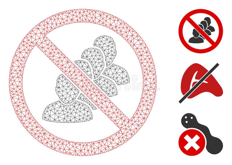 Stop People Queue Polygonal Frame Vector Mesh Illustration Stock Vector ...