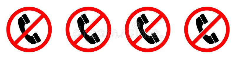 Stop Phone Sign. No Phone. Forbidden Cell Phone Sign. Vector ...