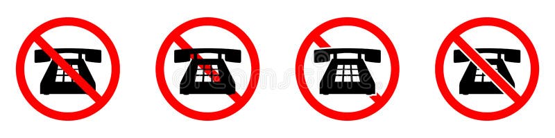 Stop Phone Sign. No Phone. Forbidden Cell Phone Sign. Vector ...