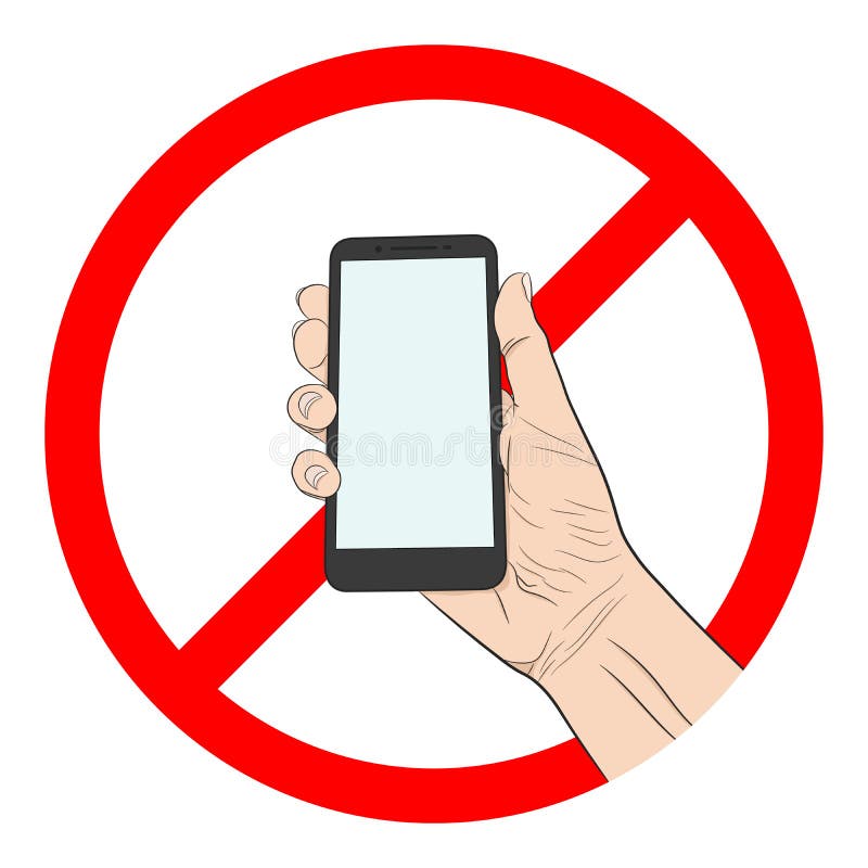 Stop Phone Sign. No Phone. Forbidden Cell Phone Sign. Vector ...
