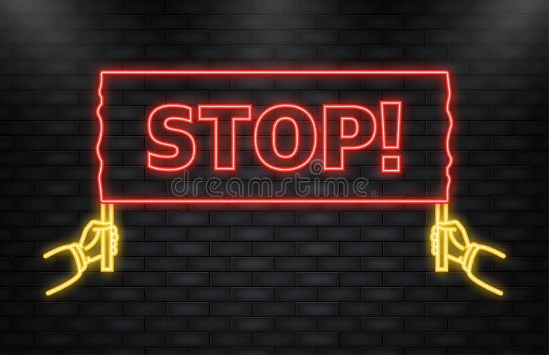 Stop Placard Protest, Great Design for Any Purposes. Poster Banner ...