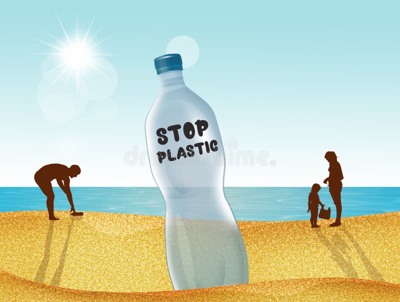 Illustration of Stop Plastic Stock Illustration - Illustration of ...