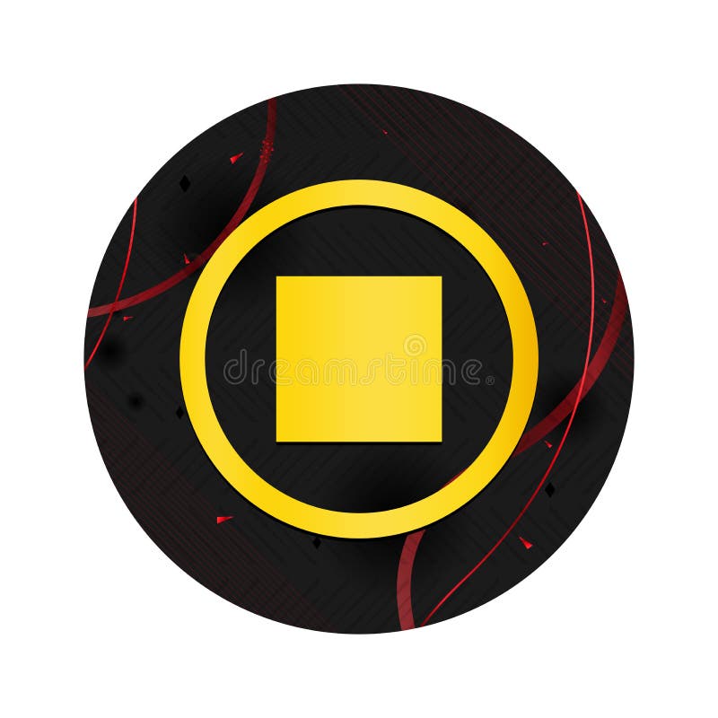 Stop Play Icon Modern Abstract Green Diamond Button Stock Illustration ...