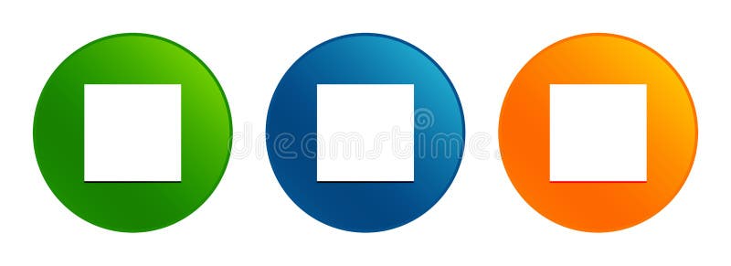 Stop Play Icon Modern Abstract Green Diamond Button Stock Illustration ...
