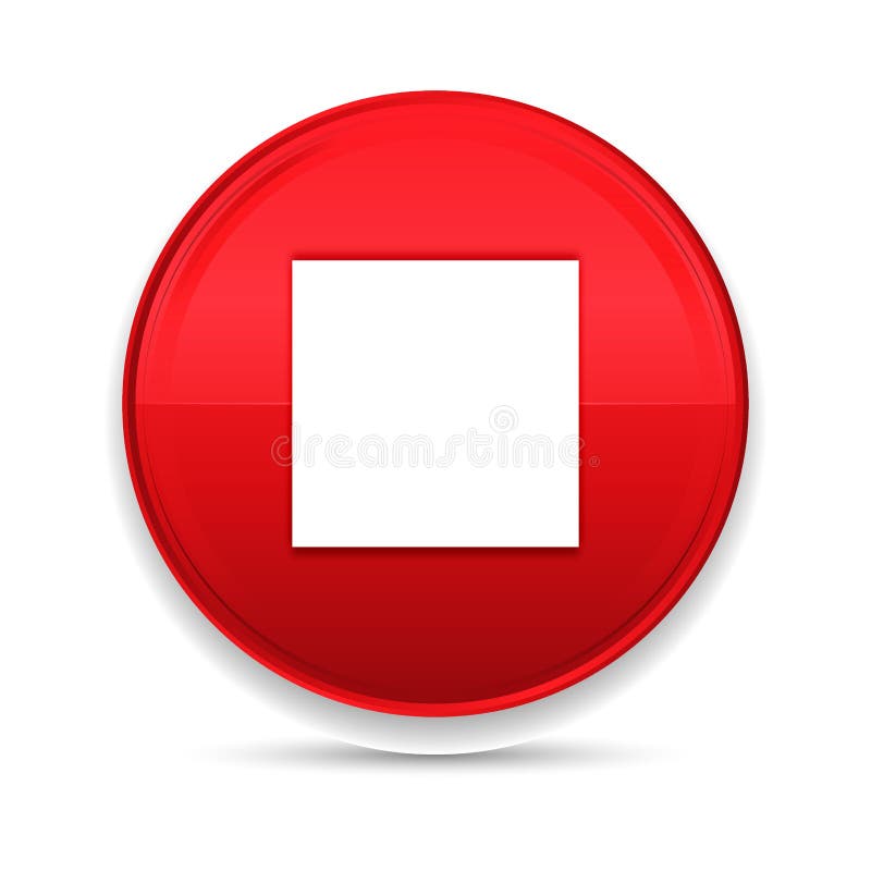 Stop Play Icon Shiny Luxury Design Red Button Vector Stock Vector ...