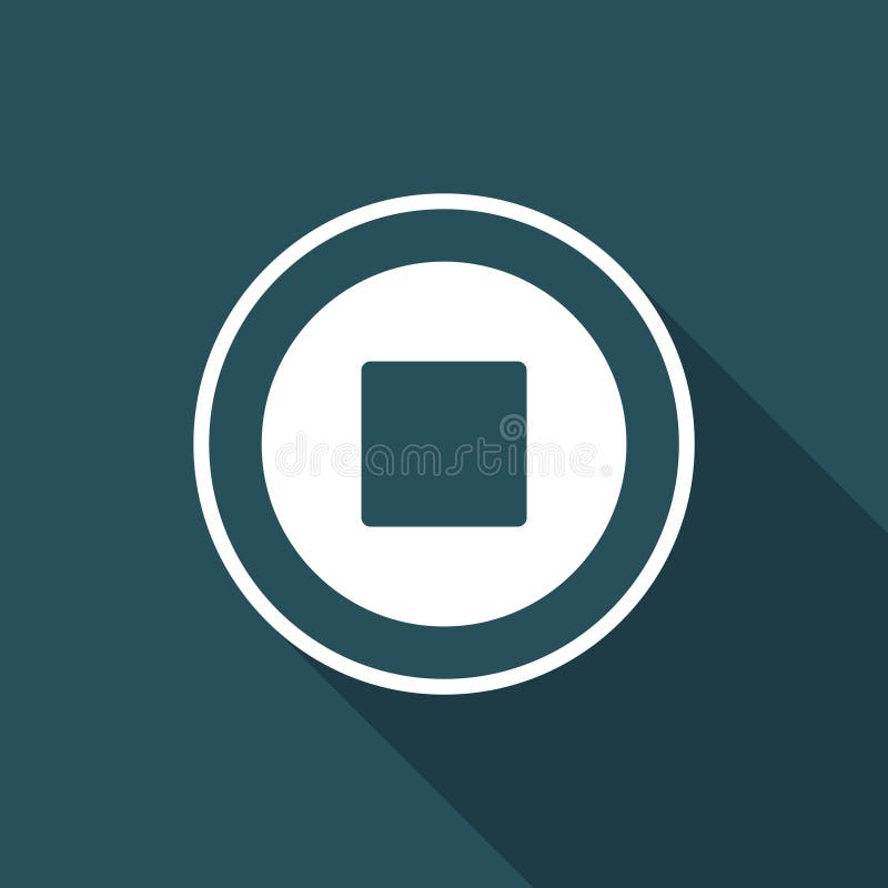 Stop player button icon stock vector. Illustration of isolated - 118523551