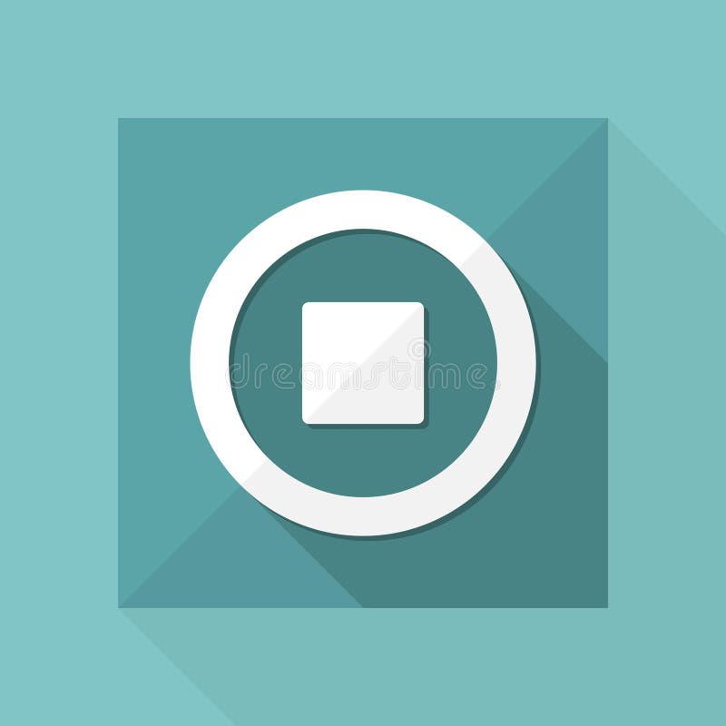 Stop player button icon stock vector. Illustration of isolated - 119150254