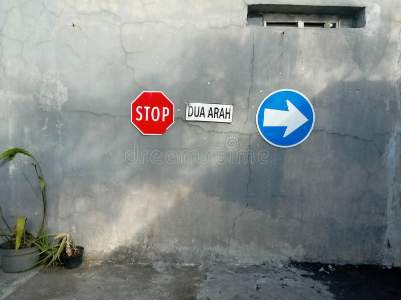 Stop.... Please Read the Warning & X22;two Ways& X22; Stock Photo ...