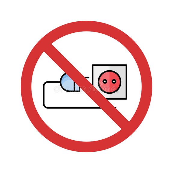 Stop Plug in Isolated Vector Icon Which Can Easily Modify or Edit Stock ...