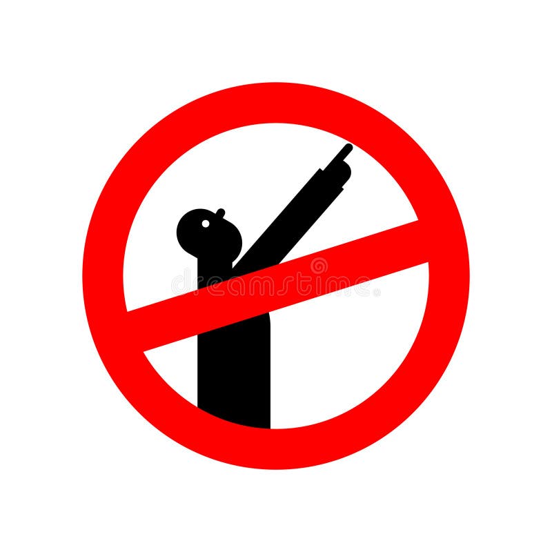 Stop Points Up. Red Road Ban Sign Stock Vector - Illustration of ...