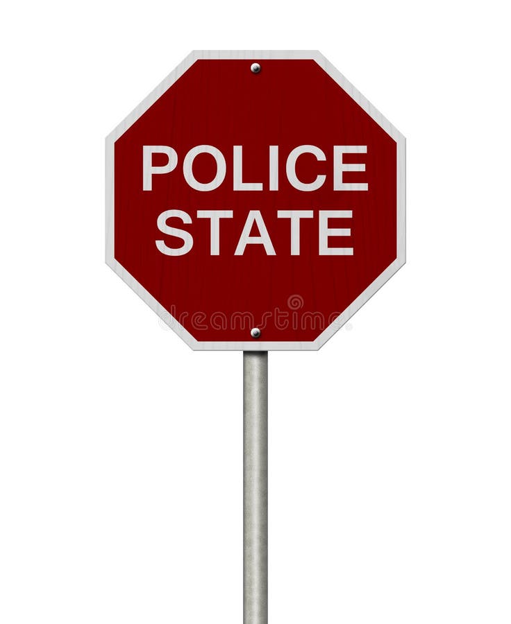 Stop Police State Road Sign Stock Image - Image of copy, highway: 55422867