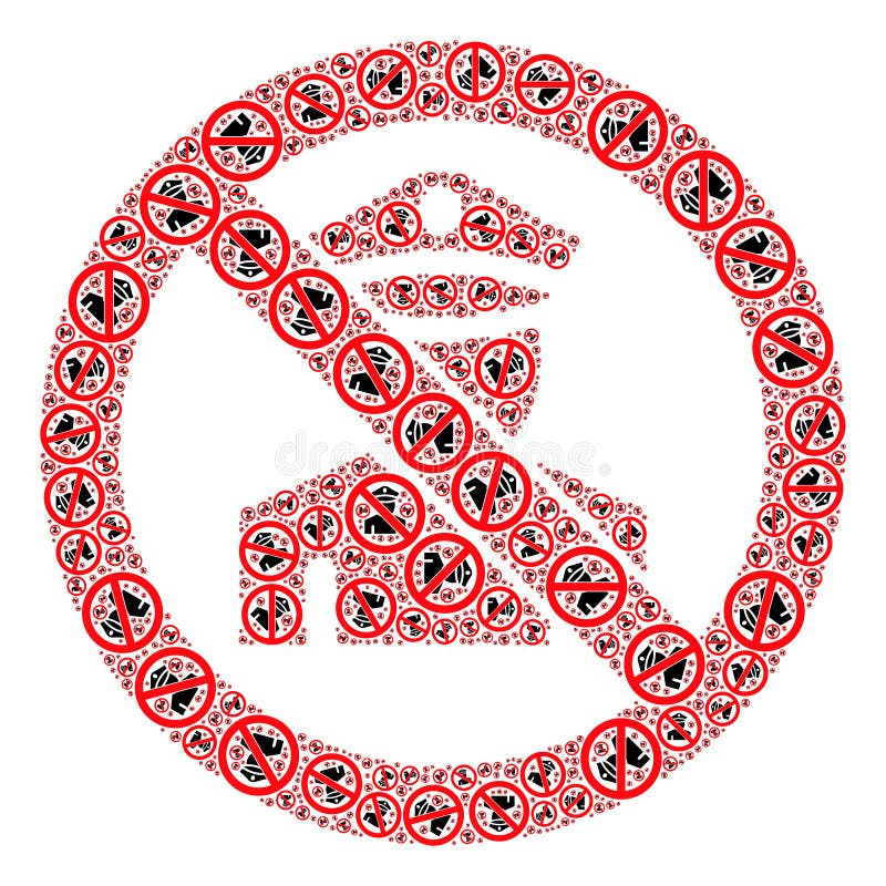Stop Policeman Recursive Composition of Stop Policeman Icons Stock ...
