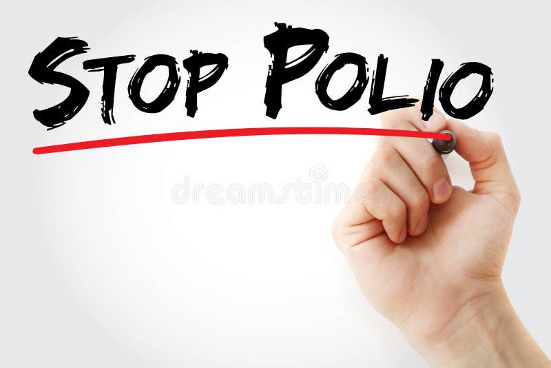 Stop Polio Text with Marker, Health Concept Background Stock Image ...