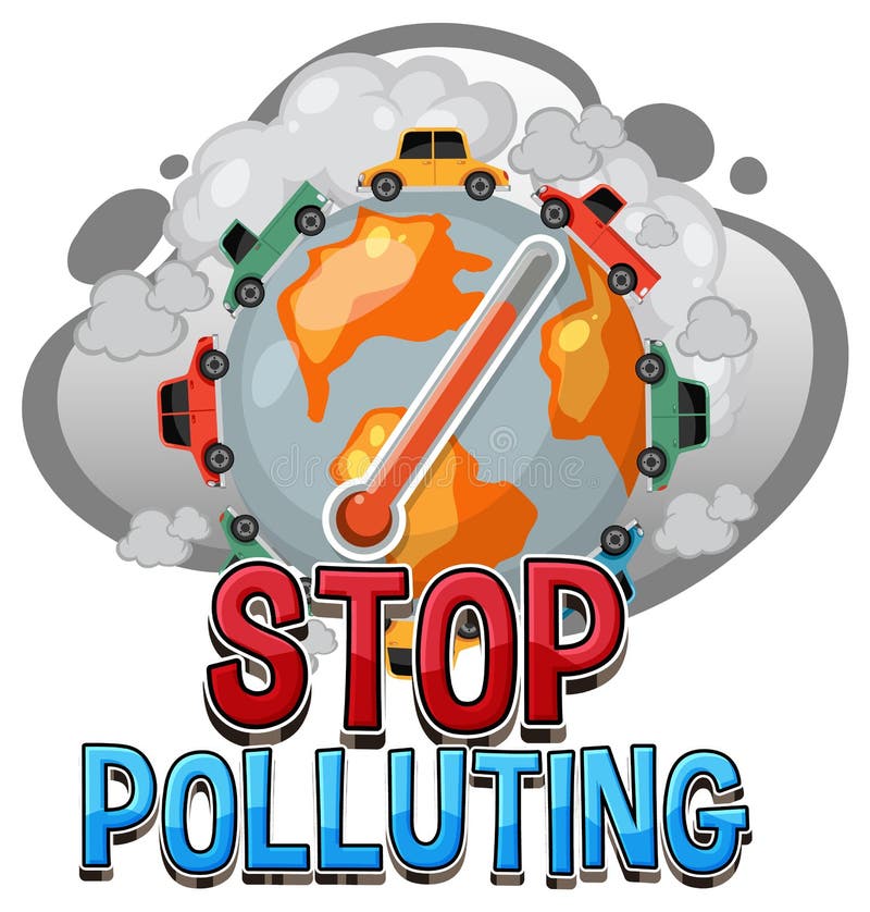 Stop Pollution Banner Vector Concept Stock Vector - Illustration of ...