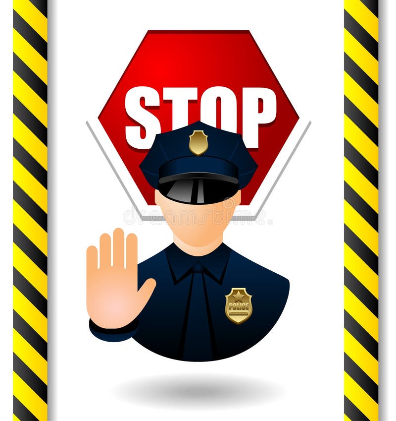 Stop poster stock vector. Illustration of enforcement - 50637140