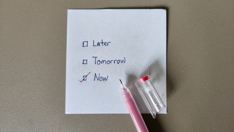 Checklist Now Later Stock Photos - Free & Royalty-Free Stock Photos ...