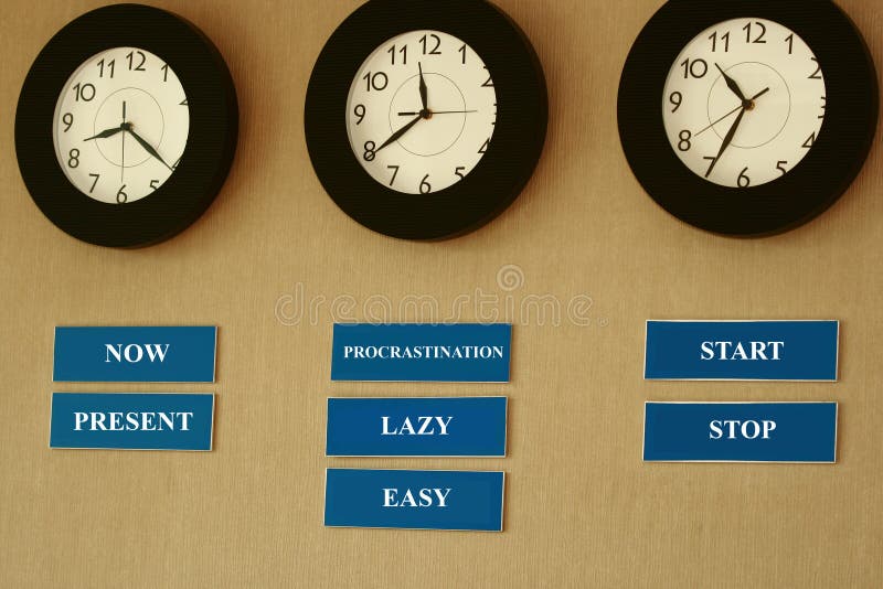 Stop procrastinating stock photo. Image of stop, schedule - 22945336