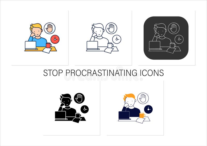 Procrastination Styles Stock Illustrations – 22 Procrastination Styles ...