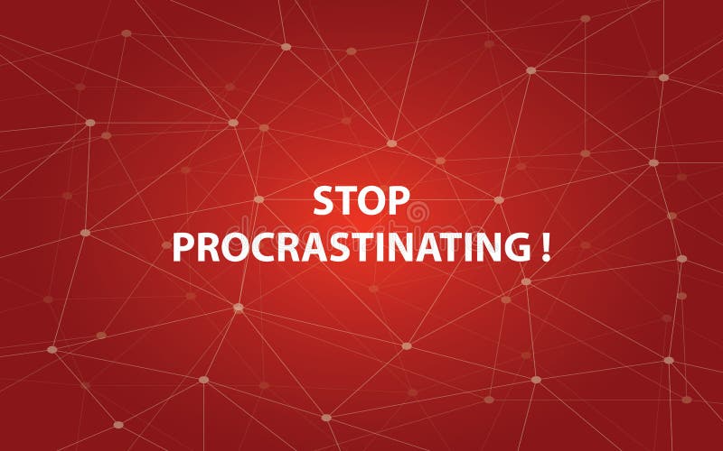 Stop Procrastinating Brochure Stock Vector - Illustration of sleepy ...