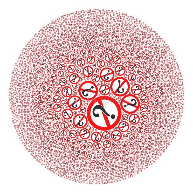 Stop Questions Icon Spheric Bubble Mosaic Stock Vector - Illustration ...