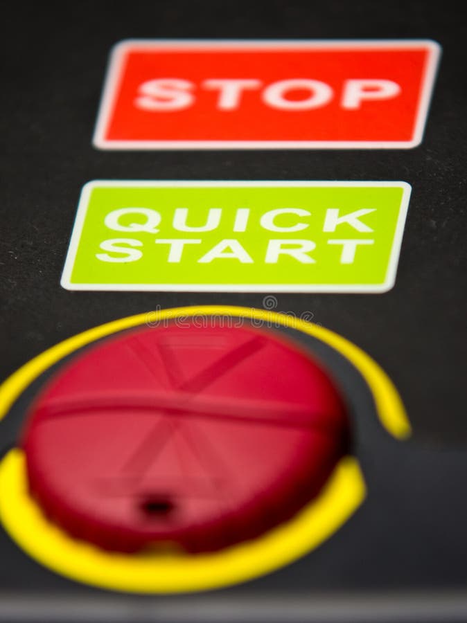 Stop and quick start stock image. Image of starting, yellow - 28917333