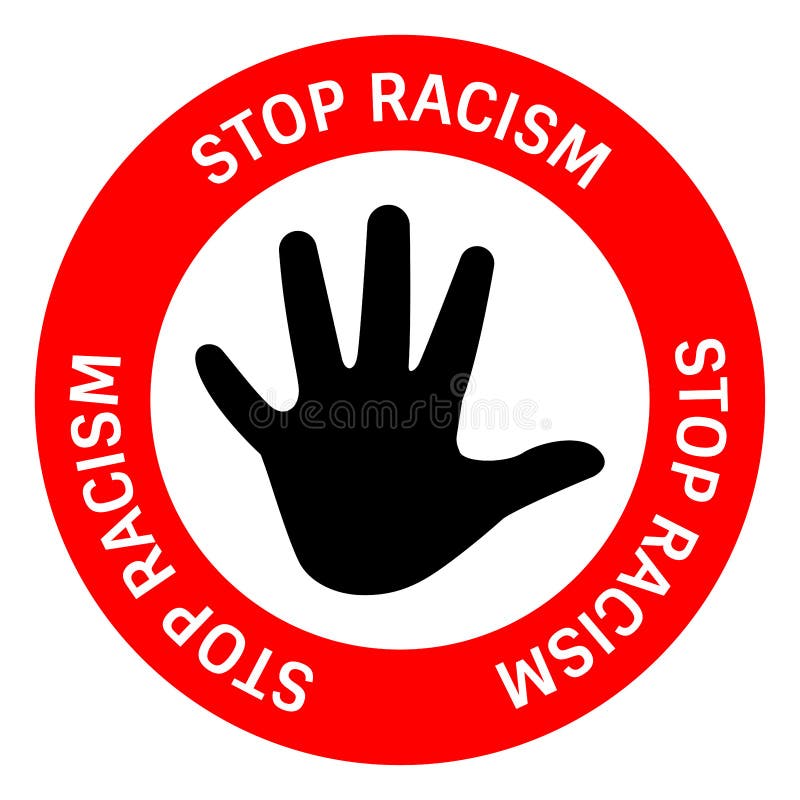 Stop racism icon stock vector. Illustration of race - 185102837