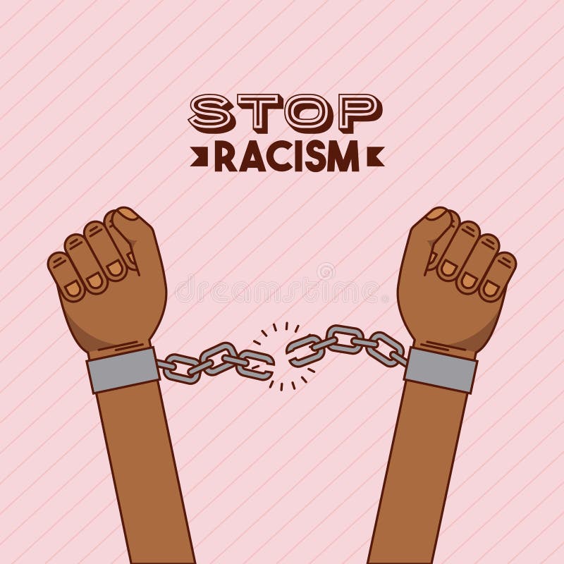 Stop Racism Sign Illustration Design Stock Illustration - Illustration ...