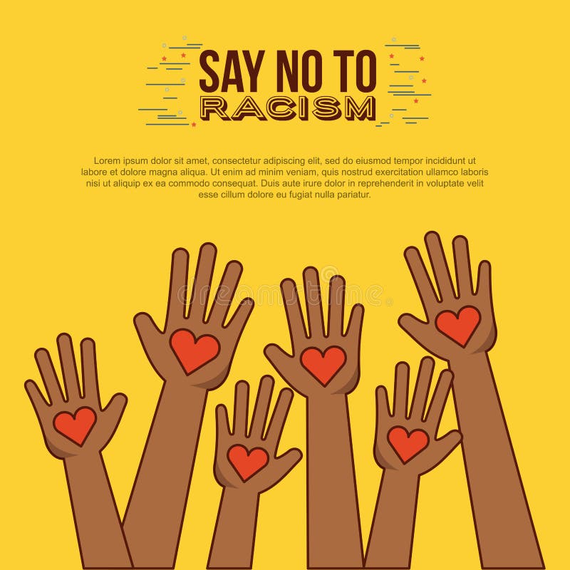 Stop racism image stock vector. Illustration of respect - 92161827