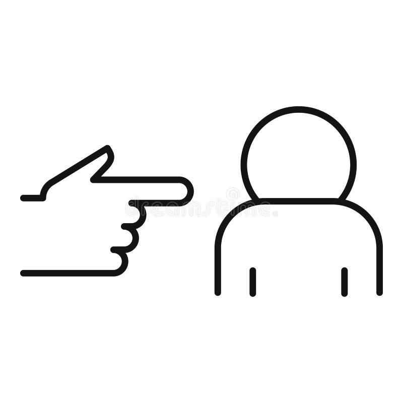 Stop Racism Kid Icon, Outline Style Stock Vector - Illustration of ...