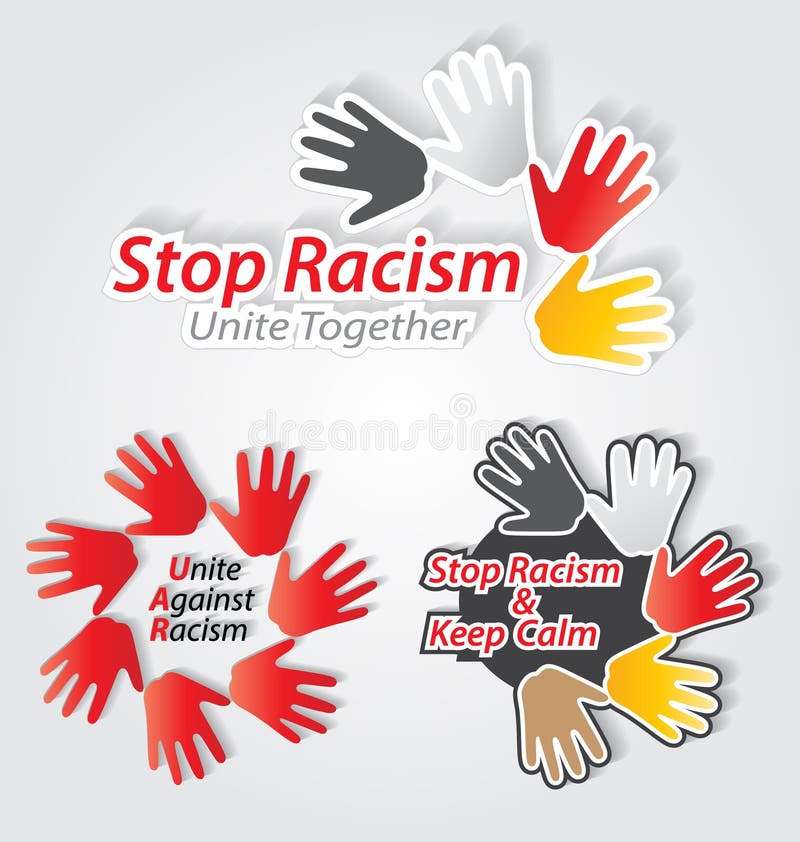 Stop racism stock vector. Illustration of diversity, community - 5253256