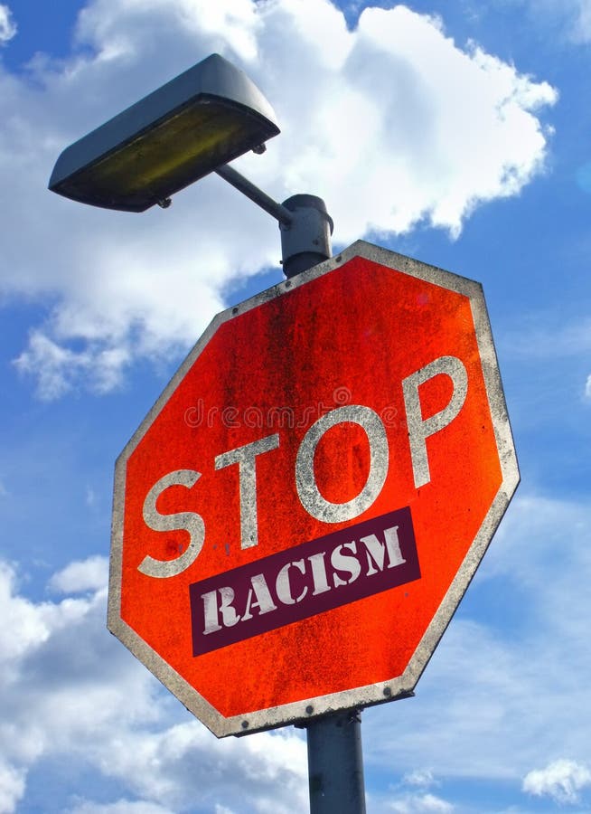 Stop Racism Sign stock photo. Image of grungy, racism - 25724822