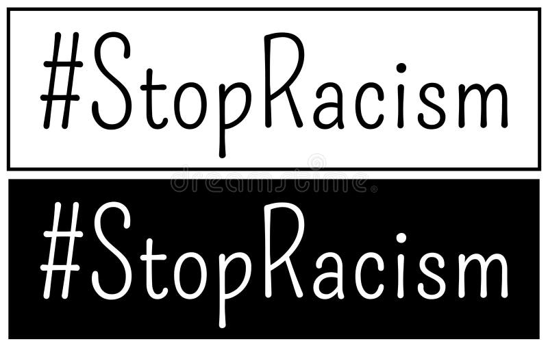 No To Racism Sign Solid Icon, Black Lives Matter Concept, Stop Racism ...