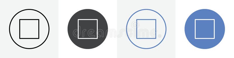 Stop Recording Icon Vector Set Use for Web Stock Vector - Illustration ...