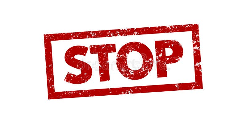 Stop Rectangular Sign , Rubber Stamp Stock Vector - Illustration of ...