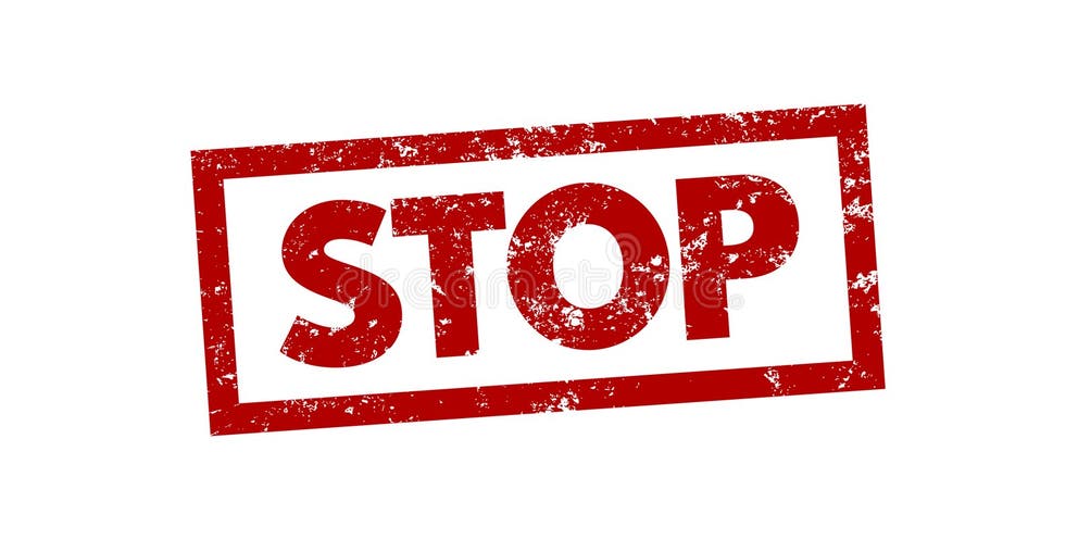 Stop Rectangular Sign , Rubber Stamp Stock Vector - Illustration of ...