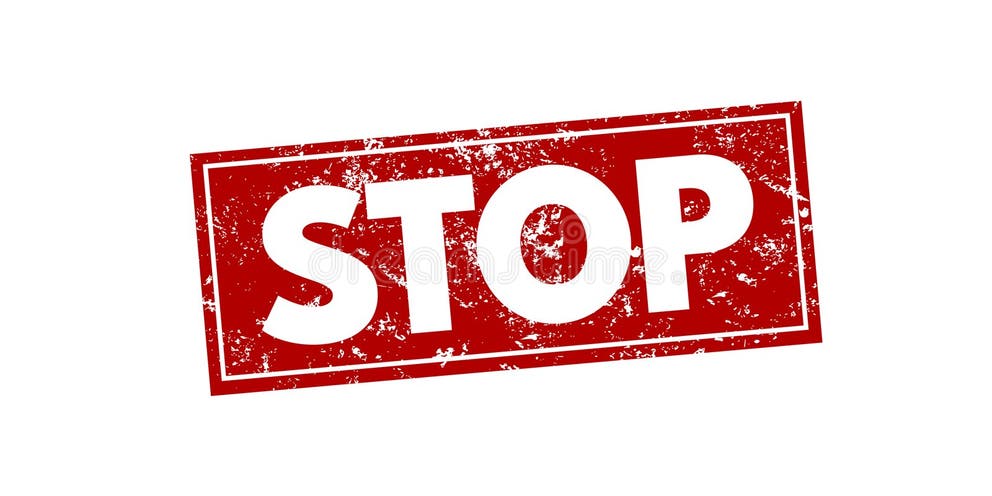 Stop Rectangular Sign , Rubber Stamp Stock Vector - Illustration of ...