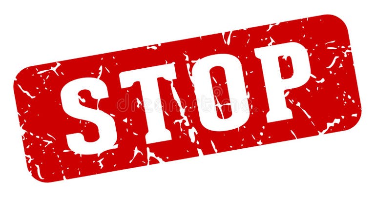 Stop Rectangular Sign. Stop Stamp Stock Vector - Illustration of ...